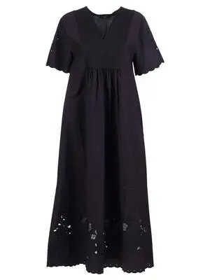Max Mara MAX MARA Cotton Midi Dress Black