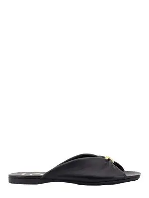 Loewe Paula's Ibiza Pebble Soft Leather Sandals - Black