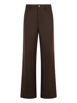 Séfr Jiro Wool Blend Pants - Brown