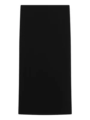 Max Mara Compact Crêpe Jersey Midi Skirt - Black