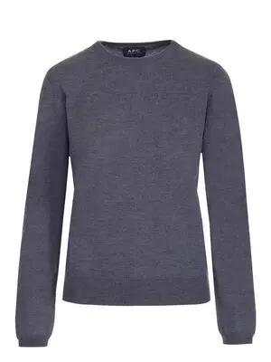 A.p.c. A.P.C. Wool Crew Neck Pullover Gray