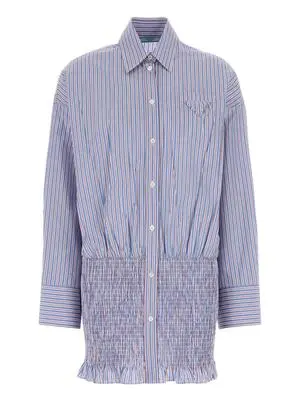 Prada Cotton Striped Shirt - Blue