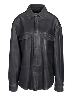 Loewe Lambskin Shirt Jacket - Blue