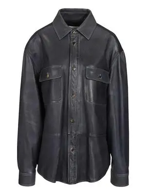 Loewe Lambskin Shirt Jacket - Blue