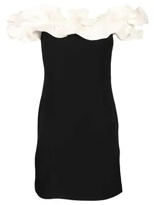 ROTATE BY BIRGER CHRISTENSEN Ruffle Mini Dress - Black