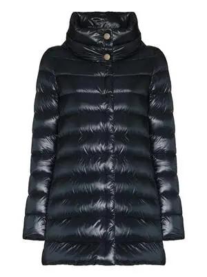Herno HERNO High-Shine Puffer Jacket Blue