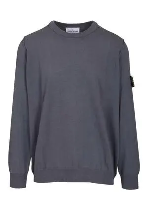 Stone Island Organic Cotton Crew Neck Sweater - Gray