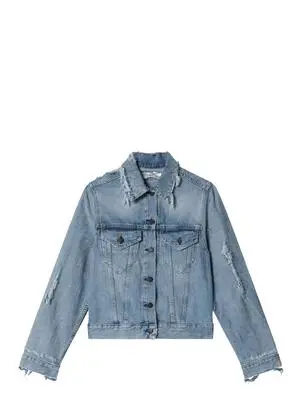 Acne Studios Distressed Denim Jacket - Blue