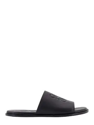 Loewe Loewe Men Paula's Ibiza - Flex Anagram Leather Sandals Black