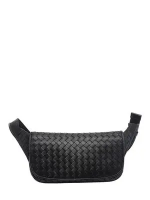 Bottega Veneta Woven Leather Belt Bag - Black
