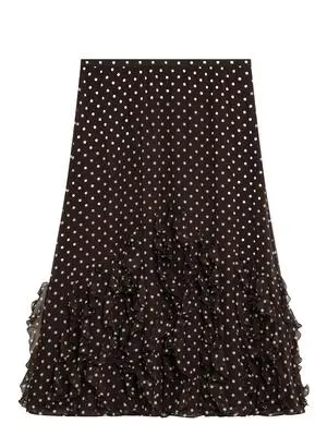 Valentino Garavani Silk Skirt - Brown