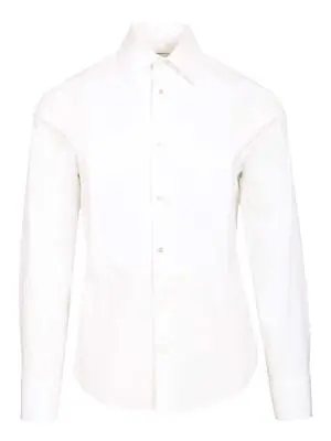 Burberry Burberry Men Slim-Fit Cotton Tuxedo Shirt White