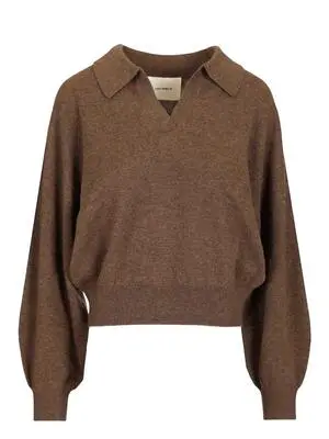 LISA YANG Lisa Yang Women Katriel Polo Sweater Brown