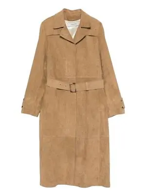 GOLDEN GOOSE GOLDEN GOOSE Suede Leather Trench Coat Multicolor