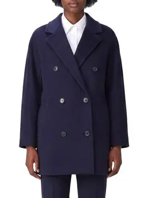 Max Mara Wool Caban Coat - Blue