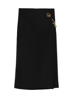 Celine Wool Midi Skirt - Multicolor