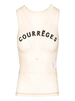 COURREGES COURREGES Illusion Tulle Top White