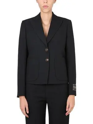 Gucci Single-breasted Peak Lapel Jacket - Black