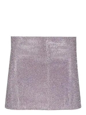SELF-PORTRAIT Metallic Mesh Skirt - Purple