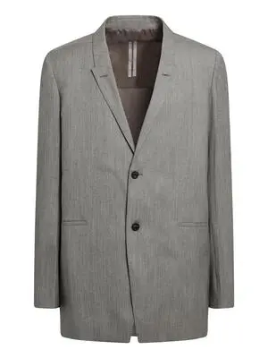 Rick Owens Grey Melange Concordian Blazer - Gray