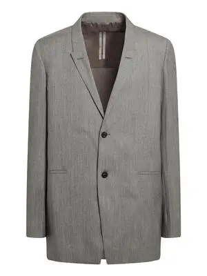 RICK OWENS Rick Owens Grey Melange Concordian Blazer Men
