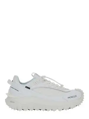 Moncler Trailgrip Gtx' Low Top Sneakers With Logo Lettering On The Side In Leather And Tech Fabric For - White