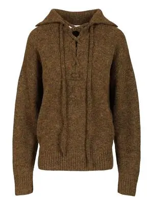 Isabel Marant Étoile ISABEL MARANT ETOILE Phylia Lace-Up Sweater Brown