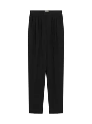 Saint Laurent Tailored Trousers In Habutai Silk - Black