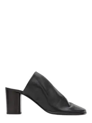 LEMAIRE Lambskin Mules With Block Heel - Brown
