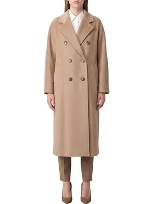 Max Mara Madame Double-breasted Long Wool Coat - Cream