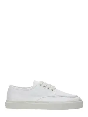 Prada Cotton Canvas Sneakers - White
