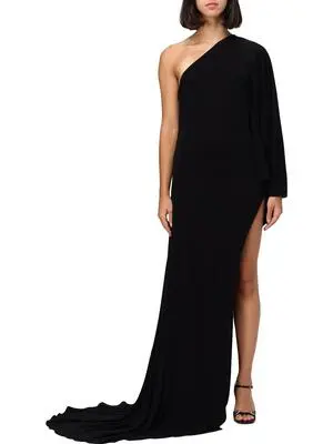 Gucci One-shoulder Asymmetric Long Evening Gown In Jersey - Black