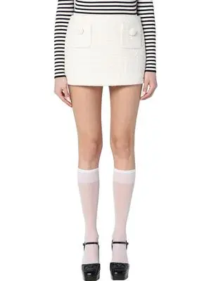 Marc Jacobs Textured Tweed Mini Skirt - Gray