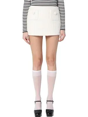 Marc Jacobs Textured Tweed Mini Skirt - Gray