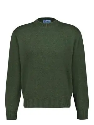 Prada Recycled Cashmere Crew-neck Pullover - Green