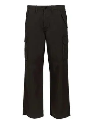 Burberry Cotton Twill Cargo Trousers - Black