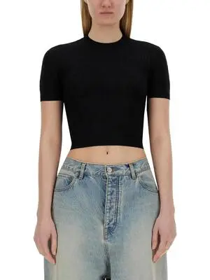 Balenciaga Cropped Shirt - Black