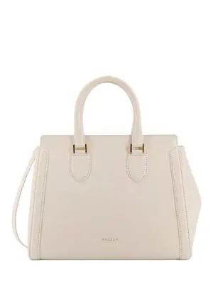 Alexander McQueen Birdee Large Leather Shoulder Bag - Cream