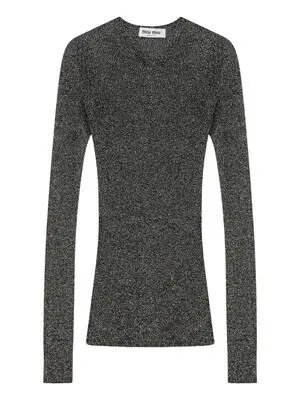 Miu Miu MIU MIU Lurex Long-Sleeve Shirt Multicolor