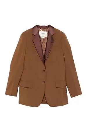 Fendi Wool Single-breasted Jacket - Multicolor