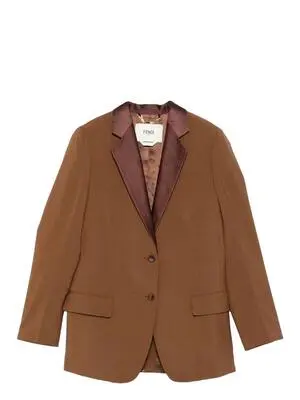 Fendi Wool Single-breasted Jacket - Multicolor