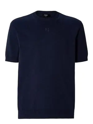 Fendi Cotton And Cashmere Sweater - Blue