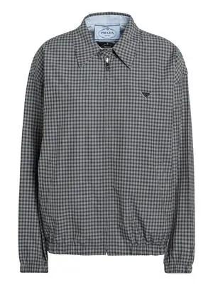 Prada Checked Shirt Jacket - Gray