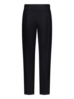 TOTEME Slim Evening Wool And Silk Trousers - Black