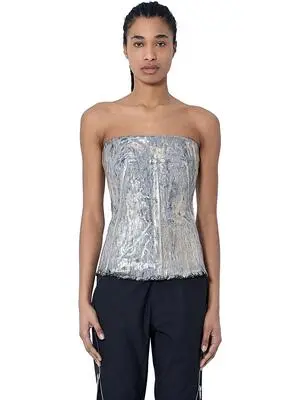 Rick Owens Denim Bustier Top - Gold