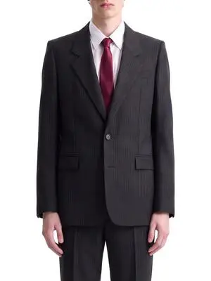 Saint Laurent Single-breasted Wool Blazer - Black