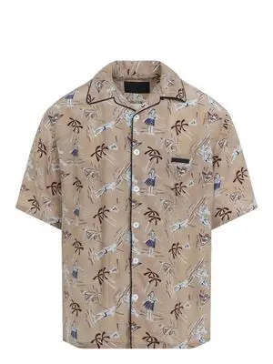 Prada Prada Viscose And Silk Shirt Men Multicolor
