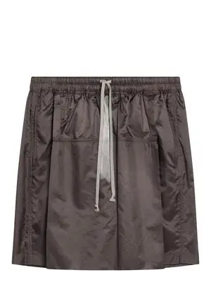 Moncler Rick Owens Mud-colored Drawstring Kilt Shorts - Brown