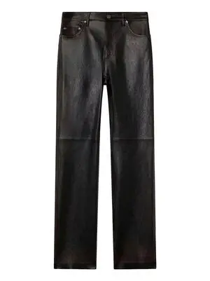 GOLDEN GOOSE Peg Leather Trousers - Multicolor