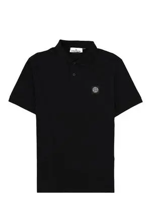 Stone Island Polo With Logo - Black